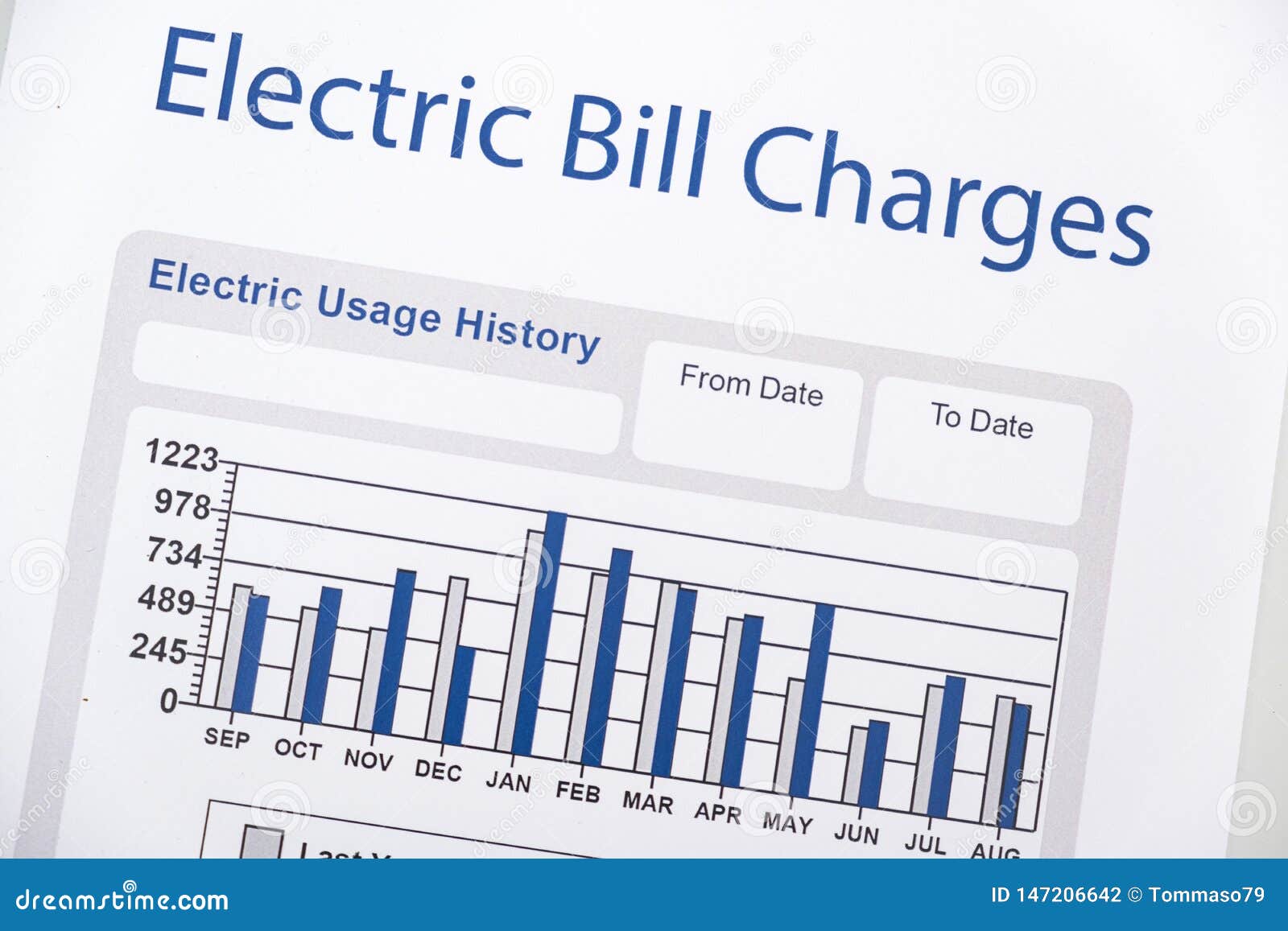 Energy Bill Paper Forms on the Table Closeup Stock Photo - Image of ...
