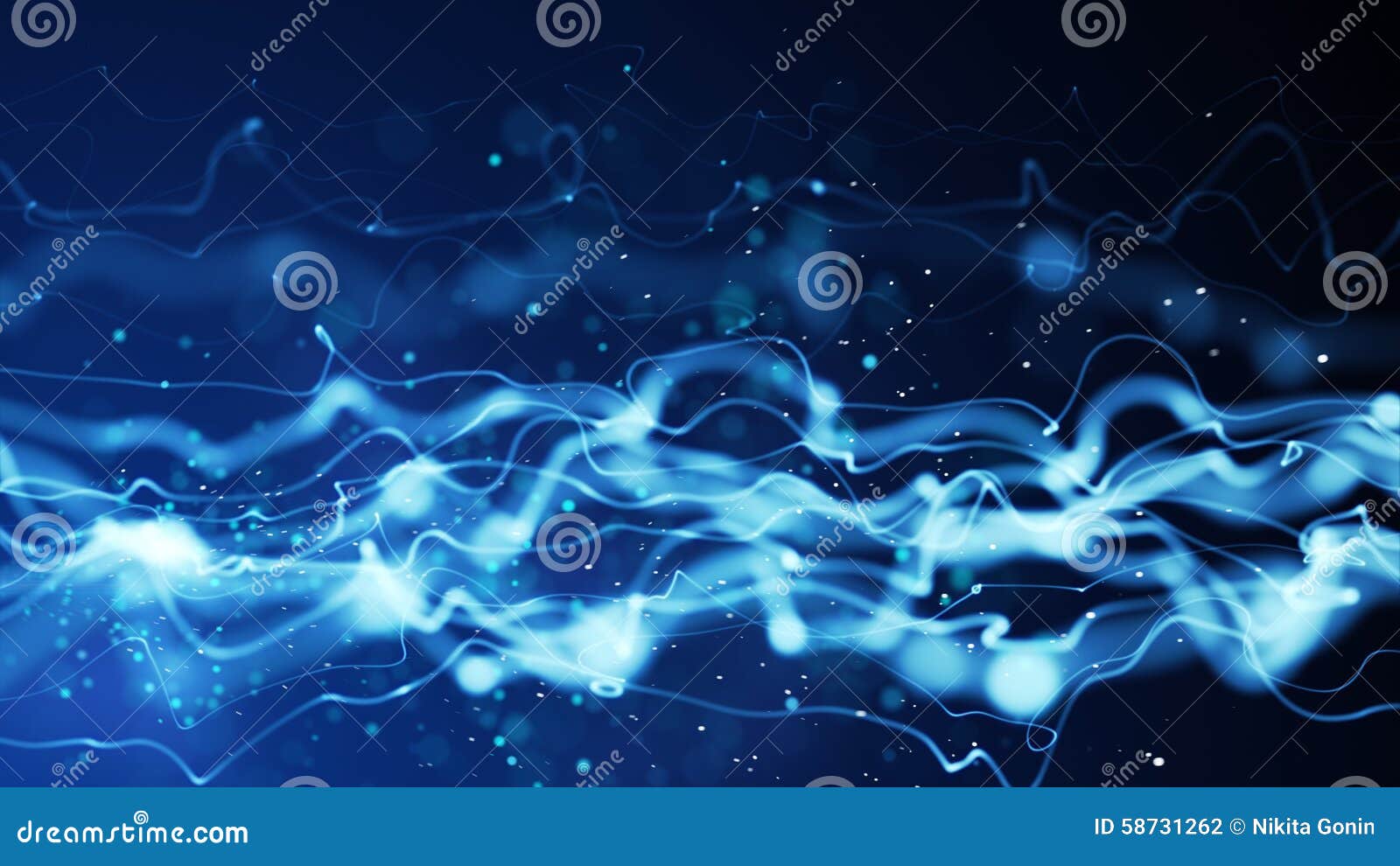 Energy Blue Flow Abstract Background Stock Illustration - Illustration ...