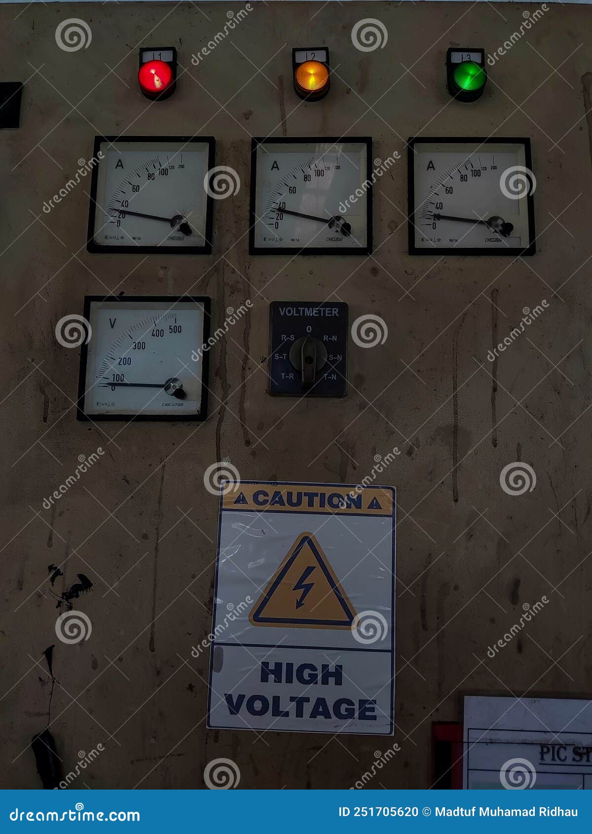 An Energy Box of Electricity and Volt Meter from a Workshop Stock Photo ...
