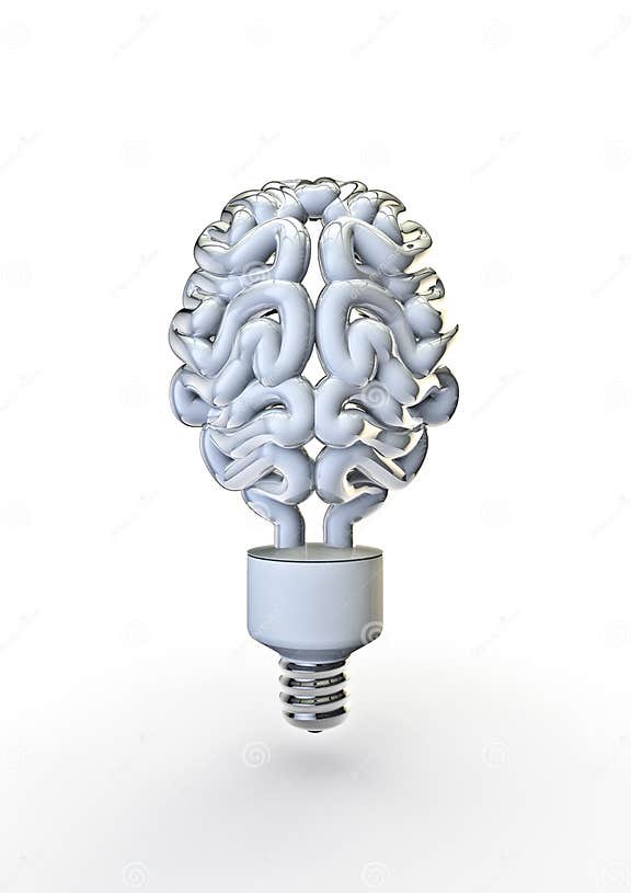 Energy bulb brain stock illustration. Illustration of smart - 19775416
