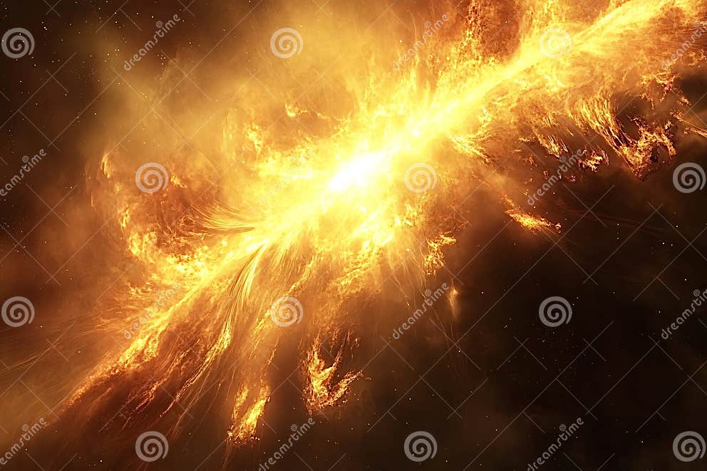 Energy from the Center of Galaxy is Exploding and Creating Light Stock ...