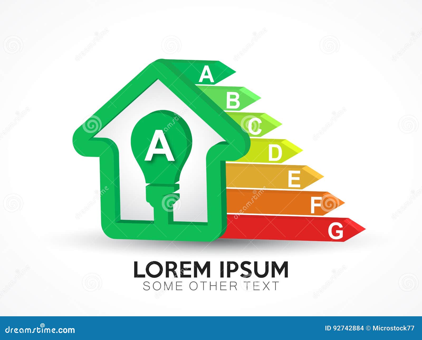 Energy certification logo stock vector. Illustration of house - 92742884