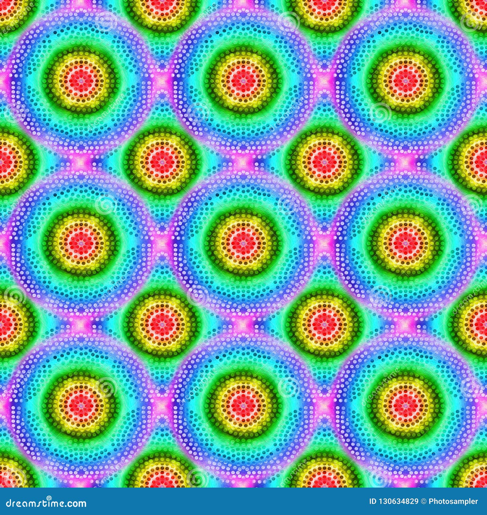 Energy Circles with Vibrant Colors Pattern Stock Image - Image of ...