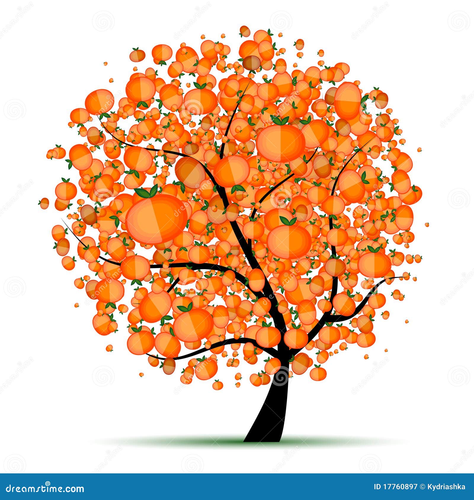 Energy Citrus Tree for Your Design Stock Vector - Illustration of apple ...