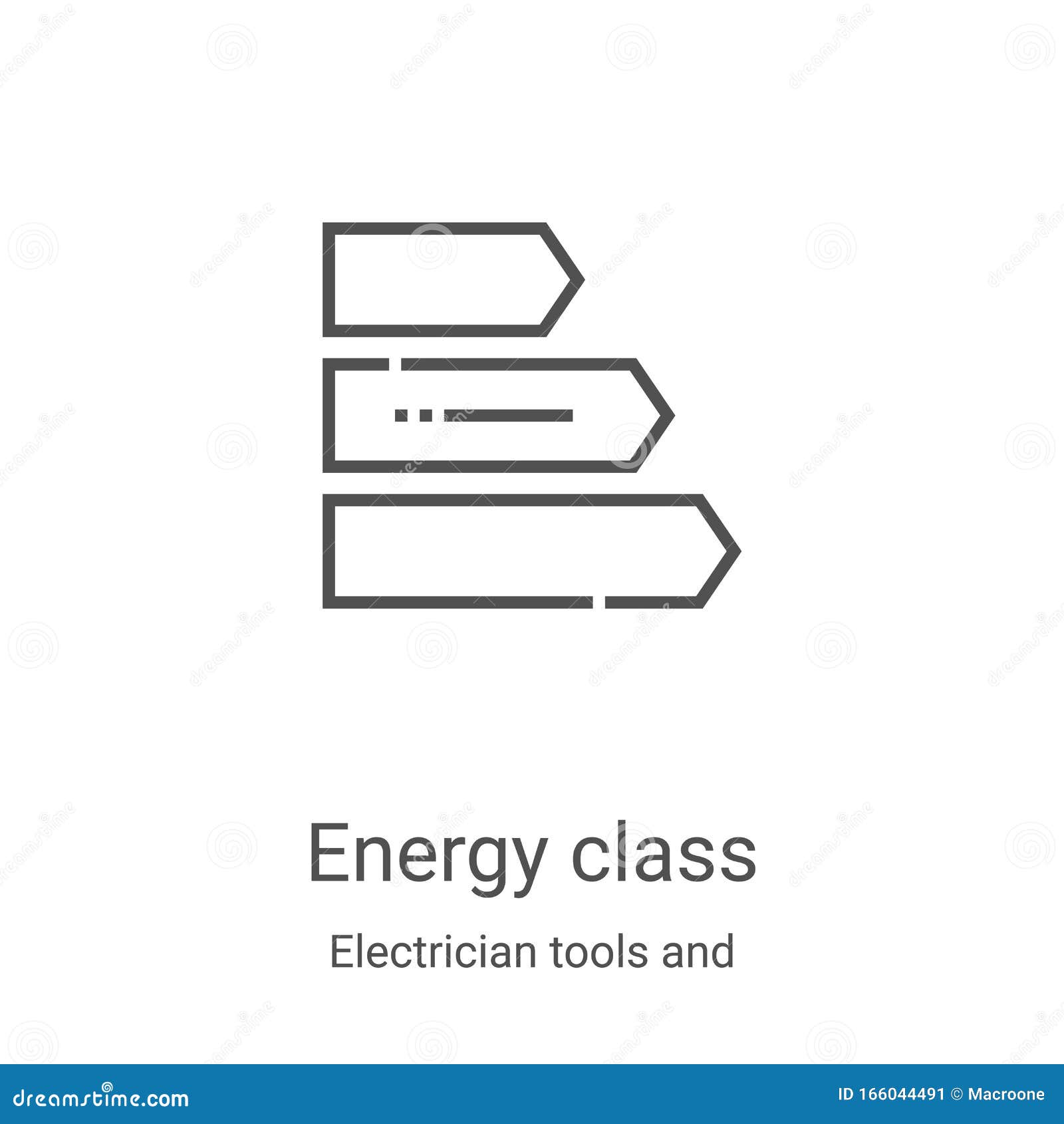 Energy Class Icon Vector from Electrician Tools and Elements Collection ...