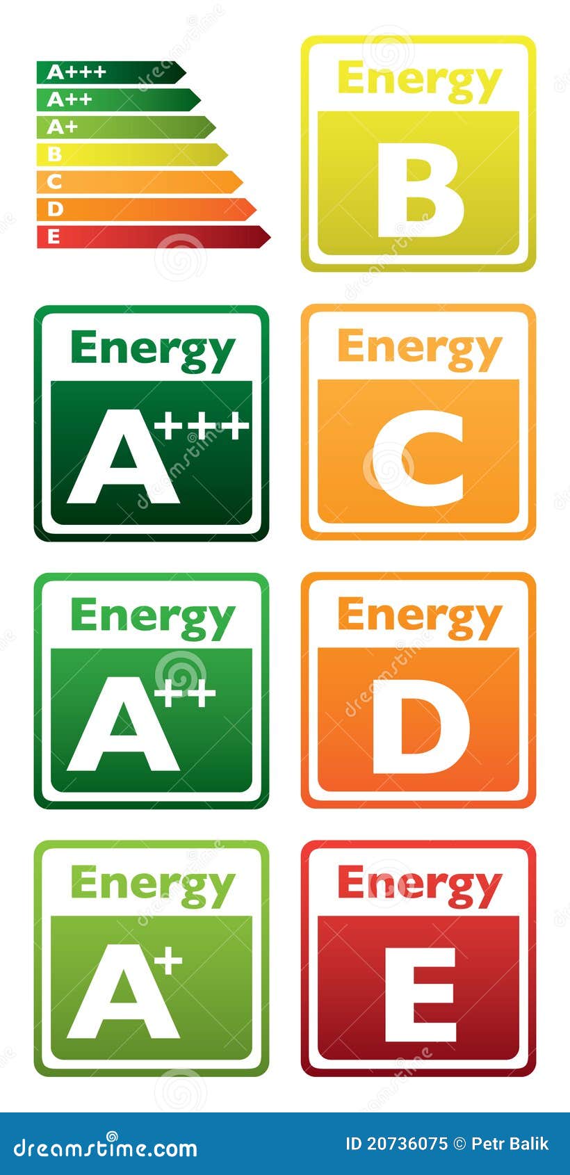 Energy class tag stock illustration. Illustration of perspective - 20736075
