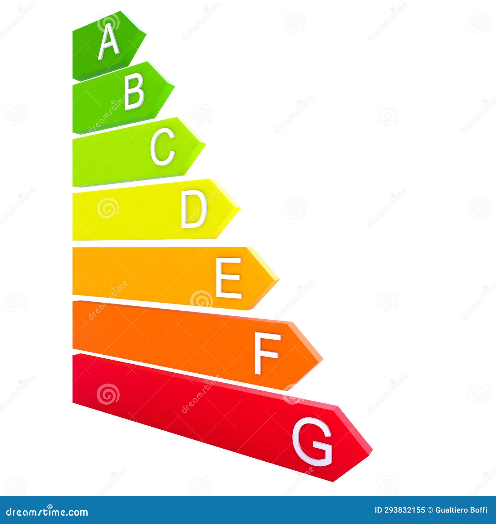 Energy Classification with Arrow Bars Stock Illustration - Illustration ...