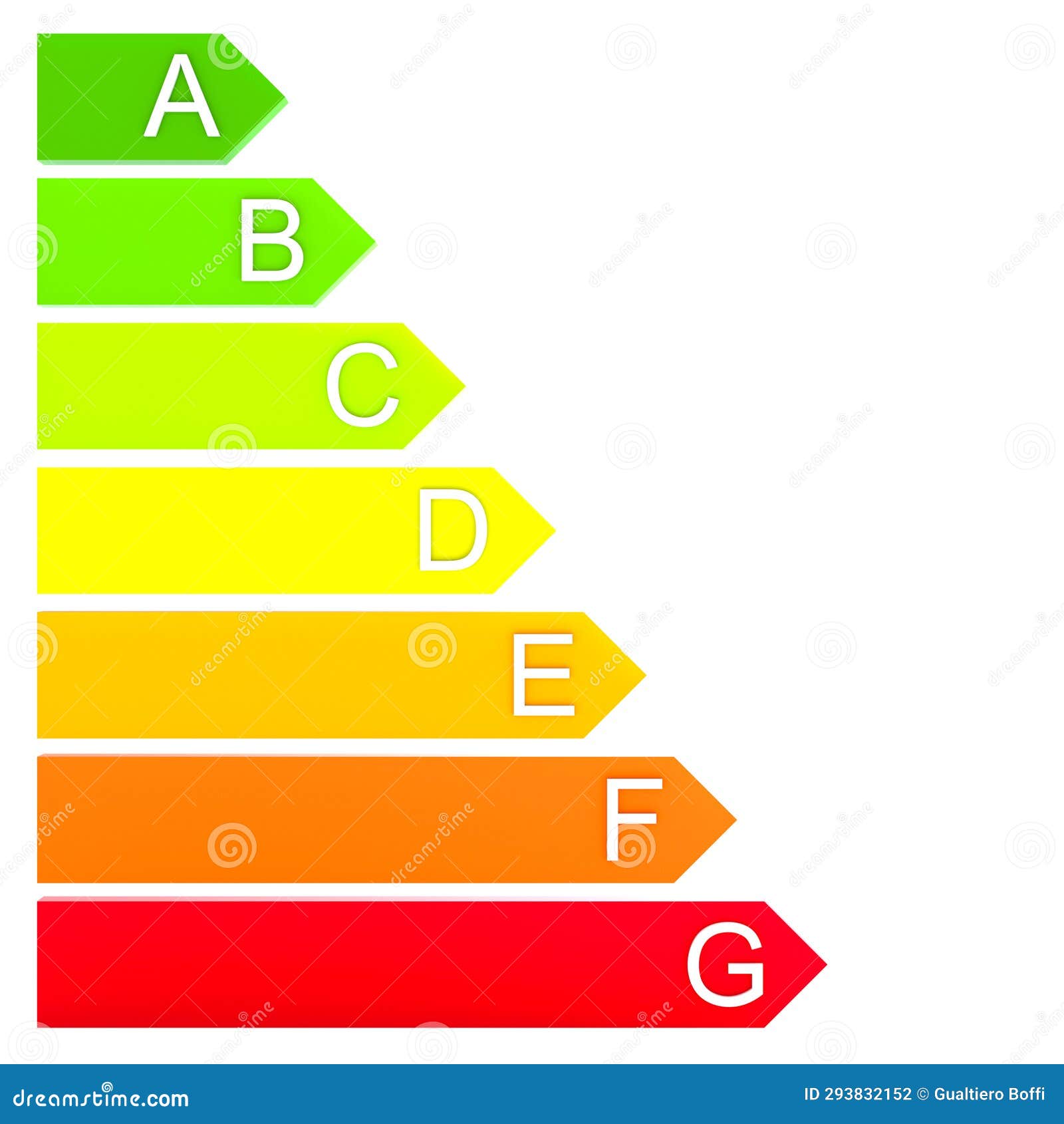 Energy Classification with Arrow Bars Stock Illustration - Illustration ...