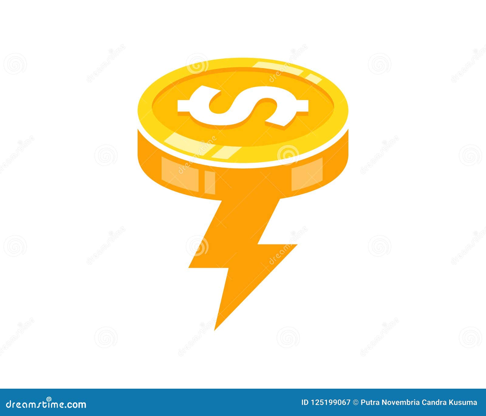Energy Coin Logo Icon Design Stock Illustration - Illustration of icon ...
