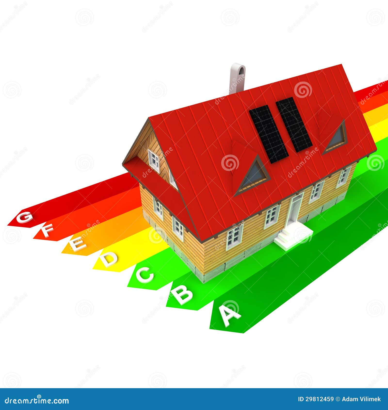 Energy Concept of New Energy Save Building Stock Illustration ...