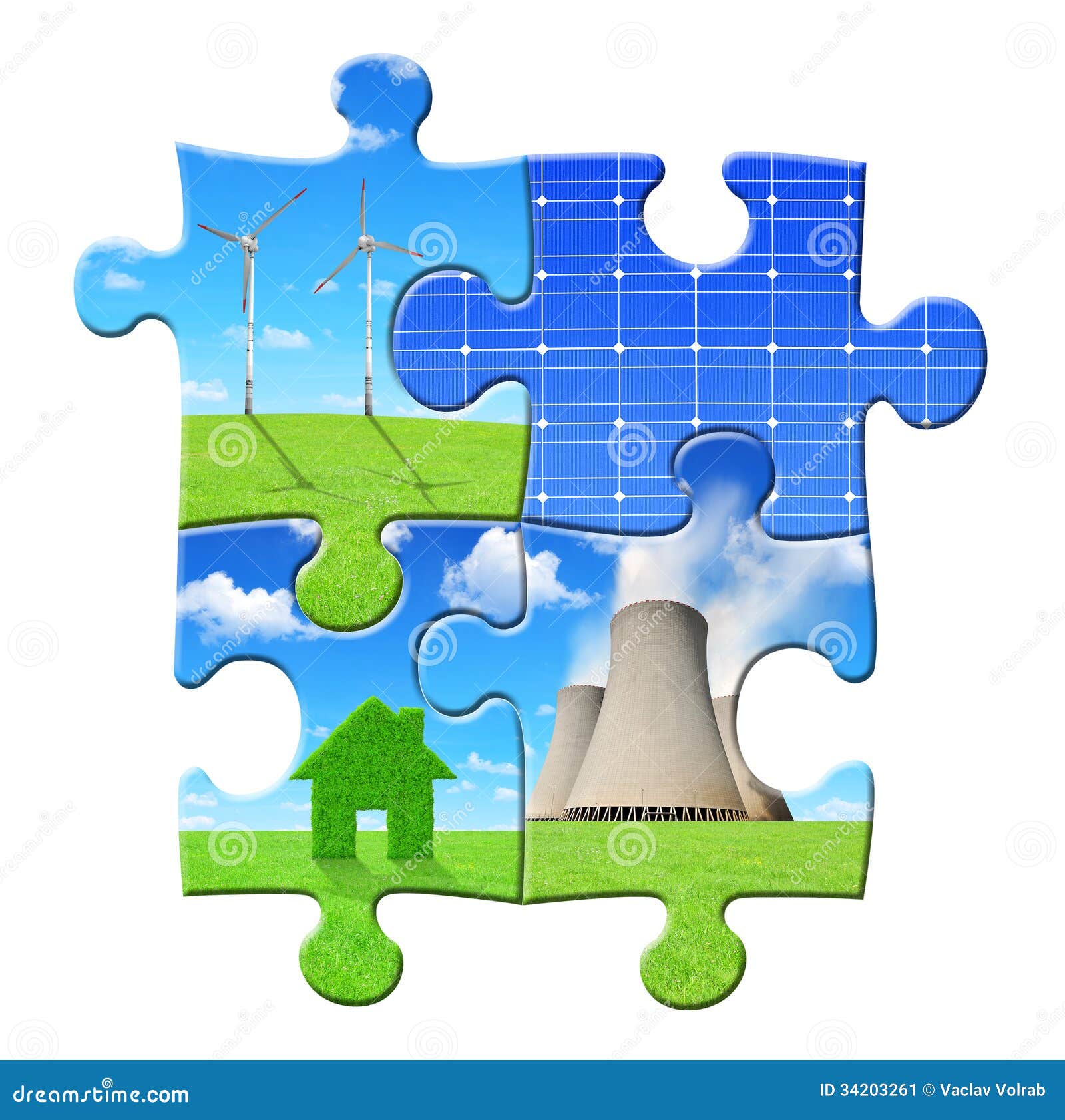 Energy Concepts from Puzzle Stock Image - Image of blue, alternative ...