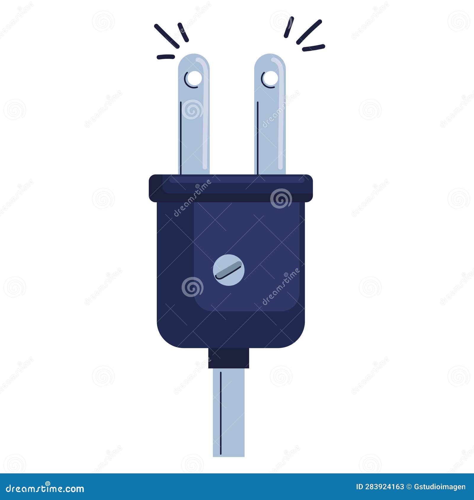 Energy connector plug stock vector. Illustration of adapter - 283924163