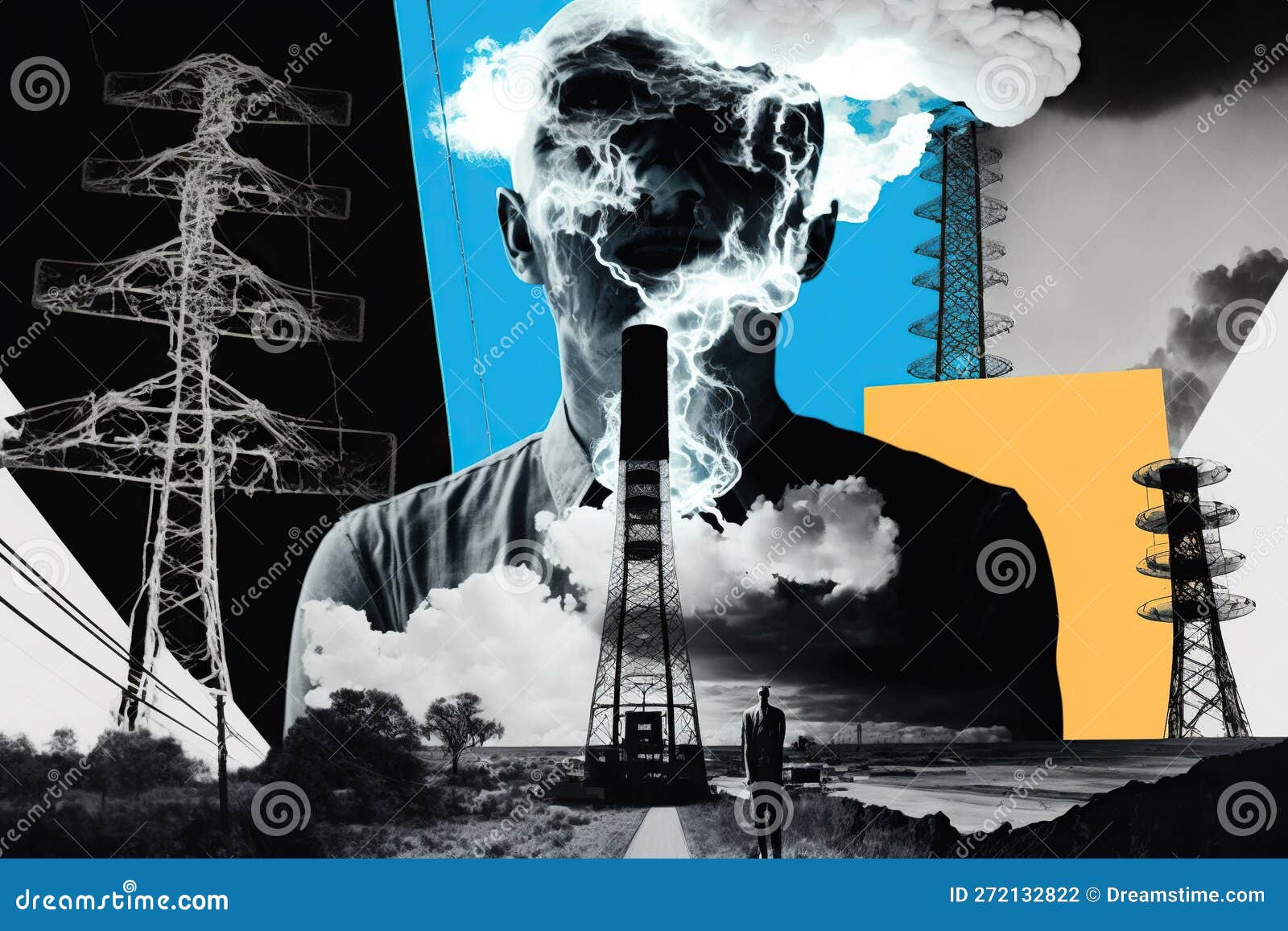 Energy Crisis Collage, Created with Generative AI Technology Stock ...