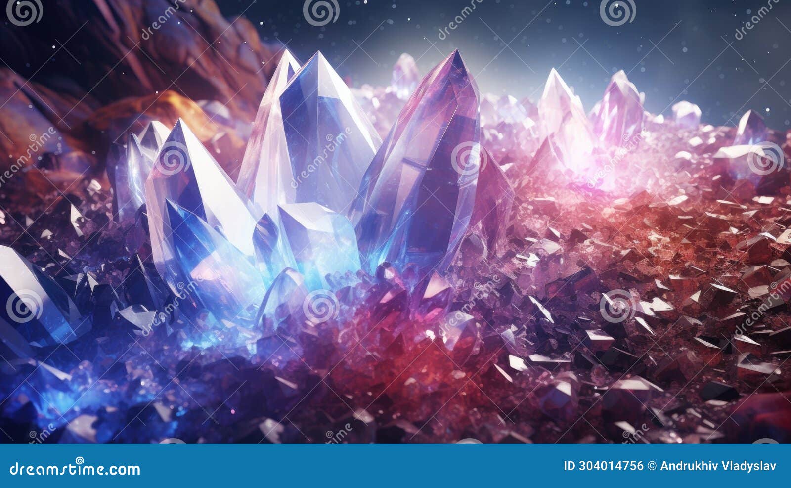 Energy Crystals Background, Abstract Illustration Stock Illustration ...