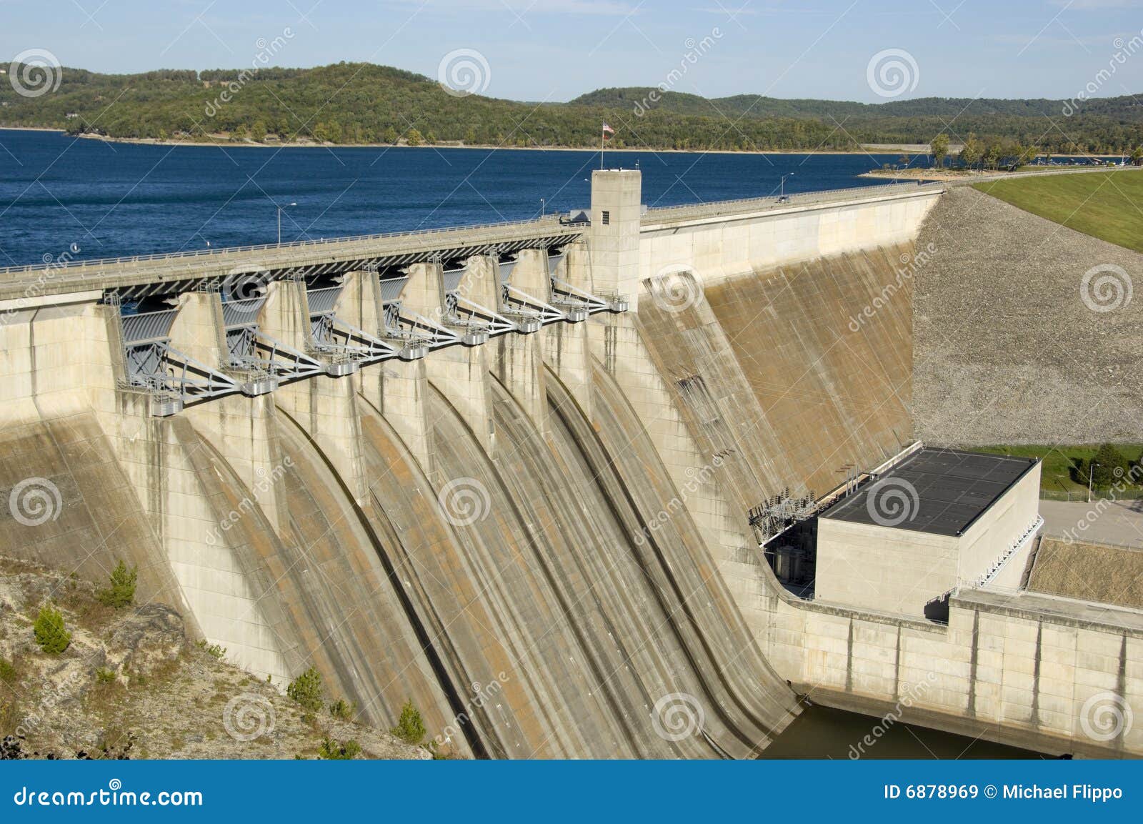 Energy Dam on Lake stock image. Image of industry, river - 6878969