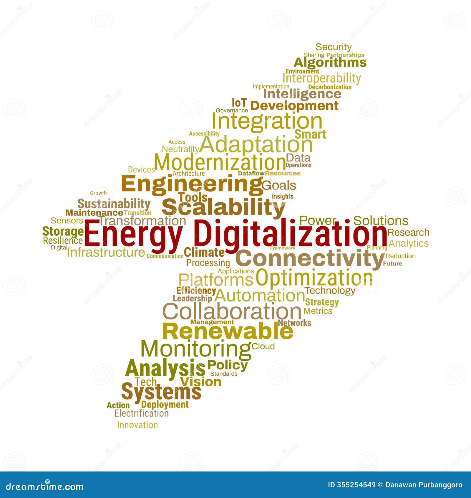 Energy Digitalization Word Cloud Stock Illustration - Illustration of ...