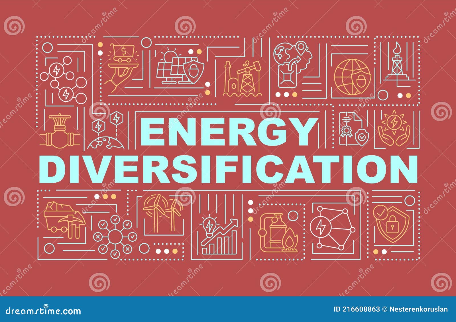 Energy Diversification Word Concepts Banner Stock Vector - Illustration ...