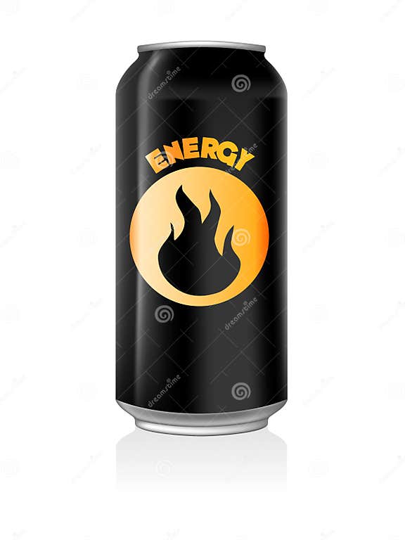 Energy drink can stock vector. Illustration of sport - 10573205