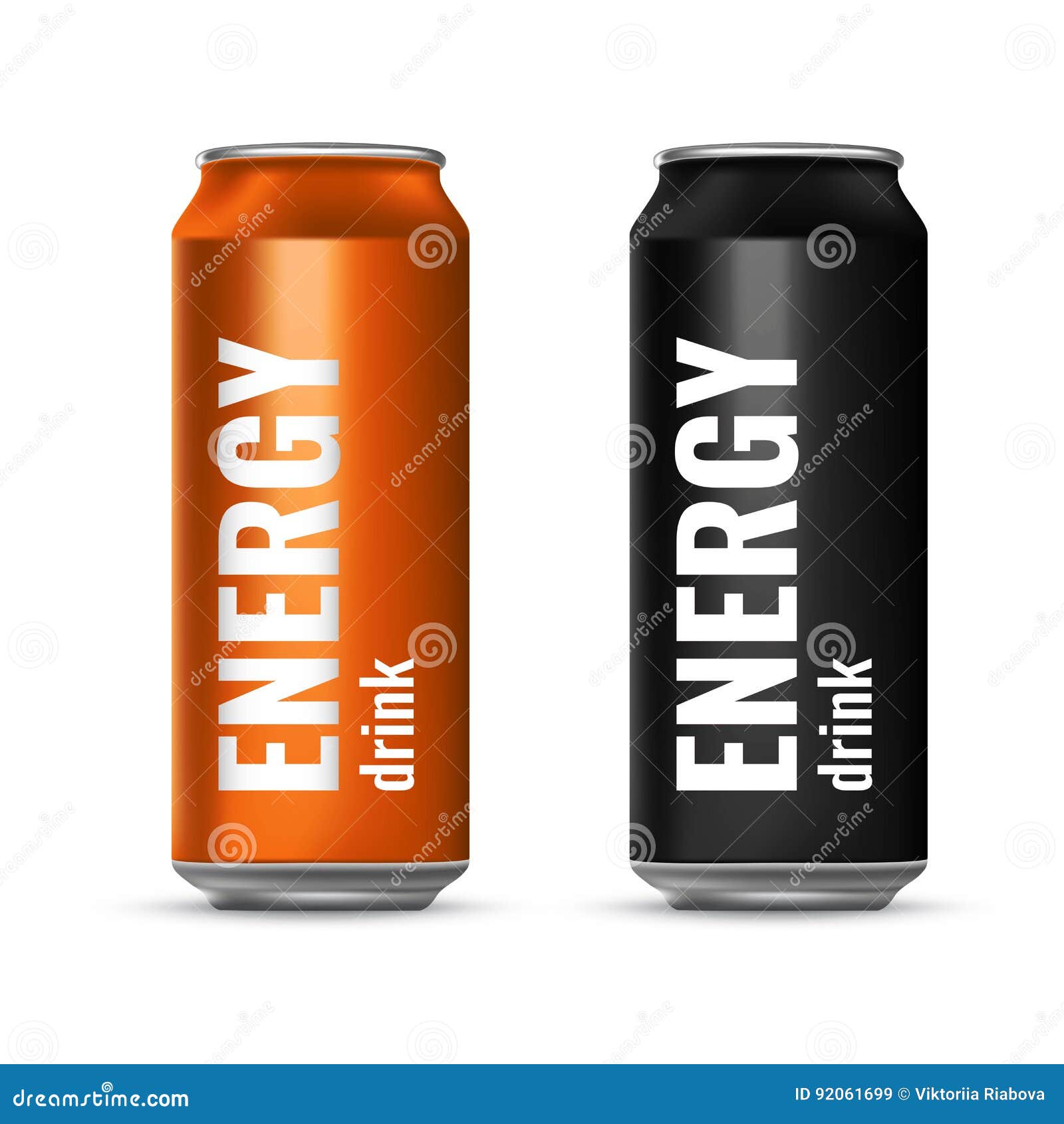 Energy Drink in a Tin Can. Flight Cooling Drink. Vector 3d Illustration ...