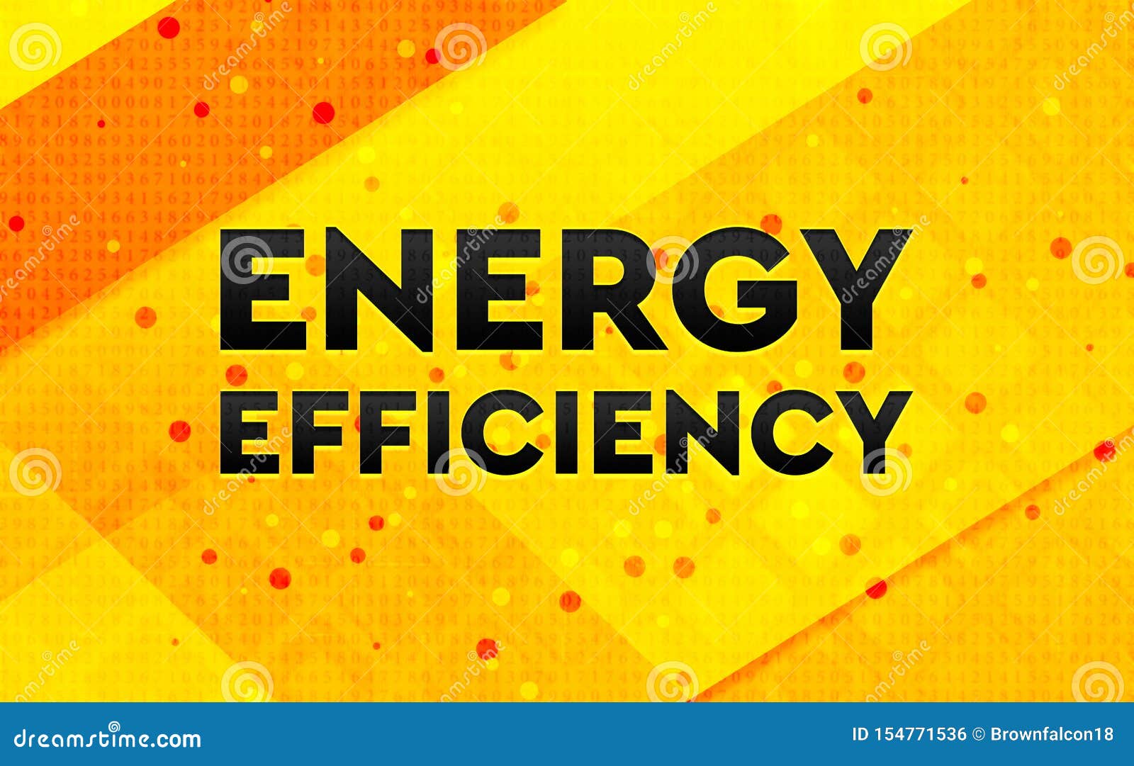 Energy Efficiency Abstract Digital Banner Yellow Background Stock ...