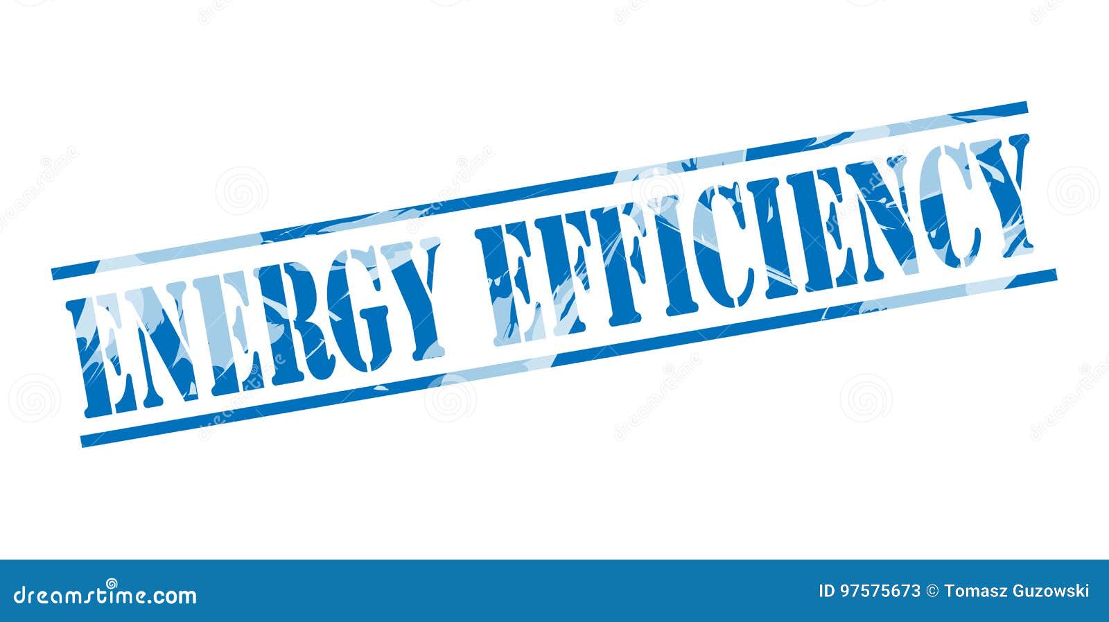 Energy Efficiency Blue Stamp Stock Illustration - Illustration of ...