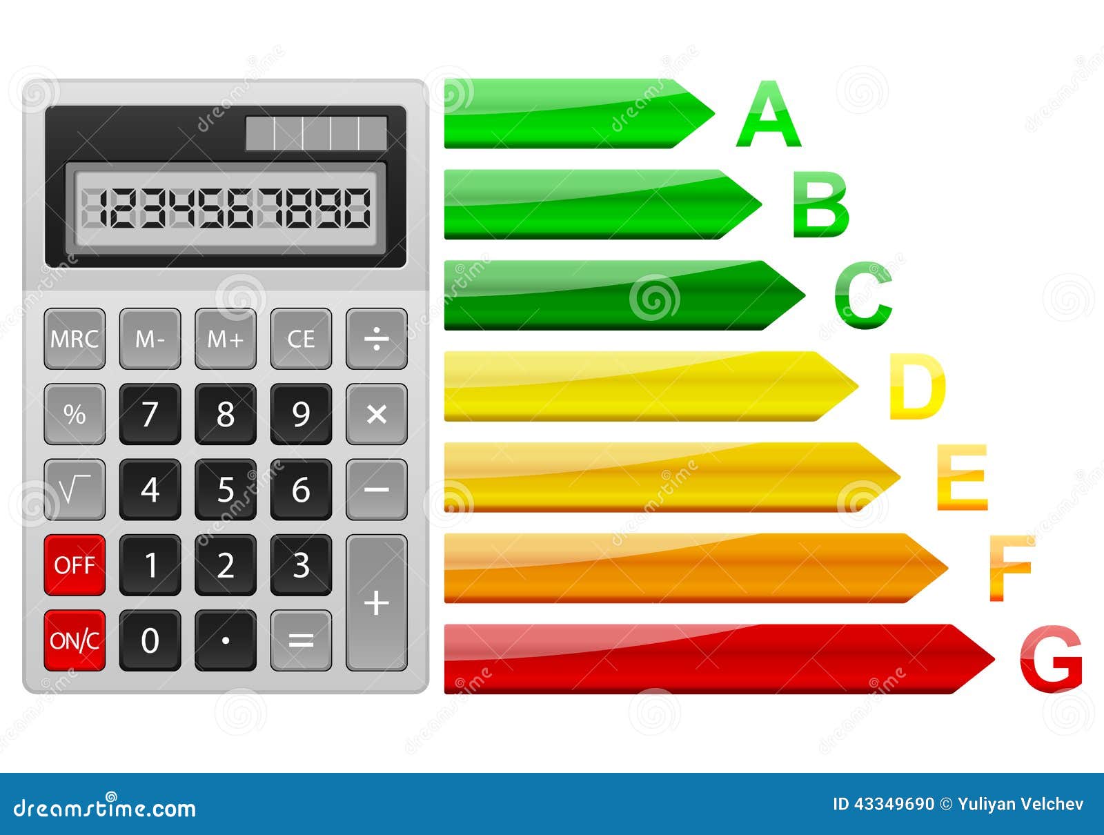 Energy Efficiency Calculator Stock Vector - Illustration of concept ...