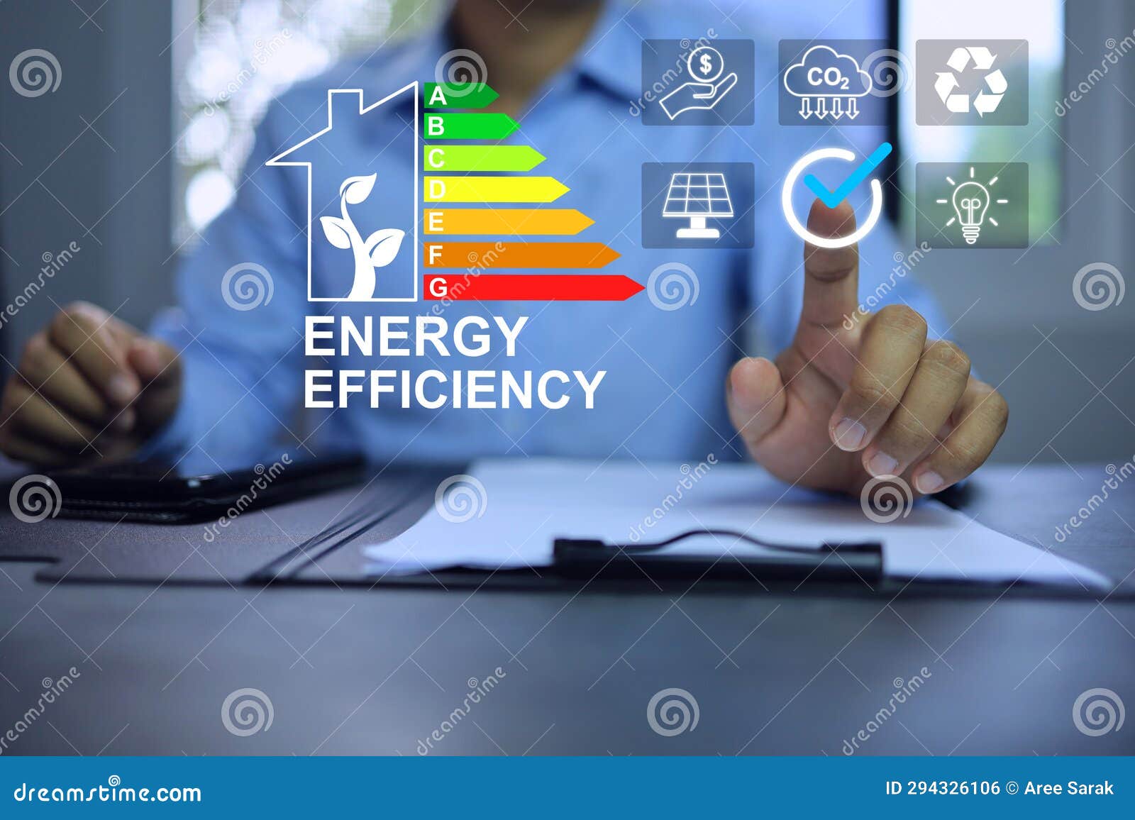 Energy Efficiency Certification Stock Photo - Image of building ...
