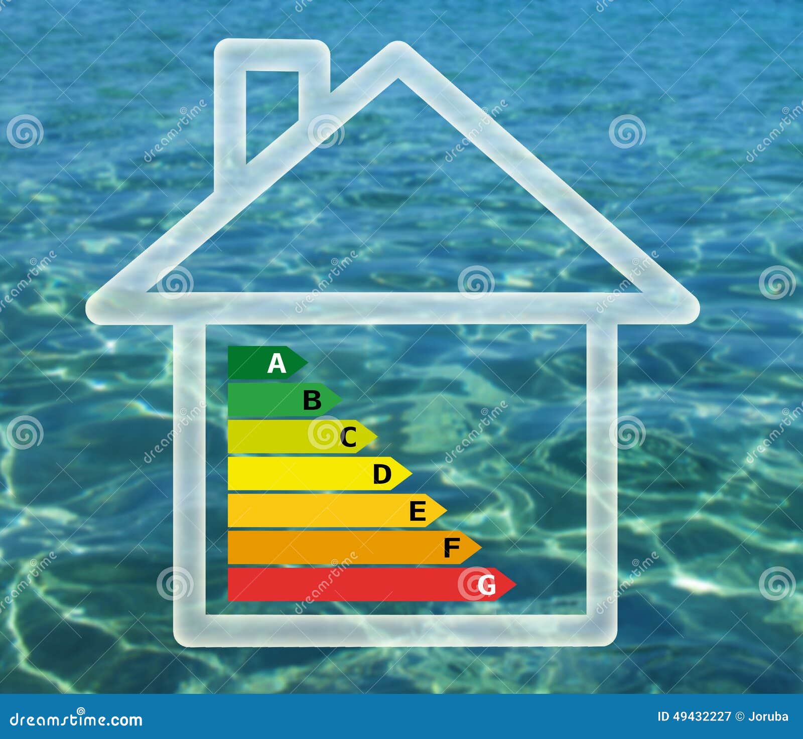 Energy Efficiency Chart In House Water Background Royalty-Free Stock ...