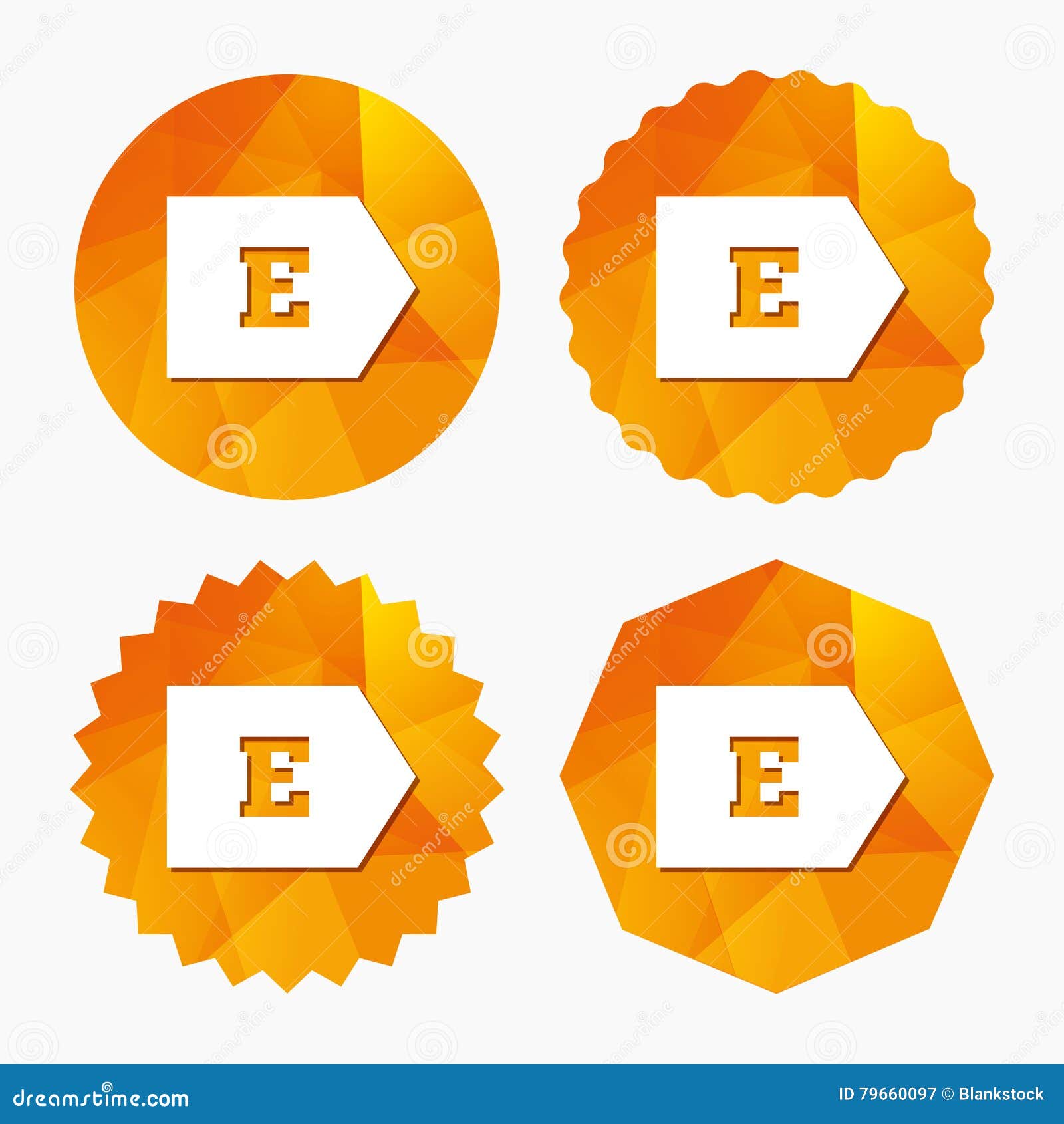 Energy Efficiency Class E. Energy Consumption. Stock Vector ...