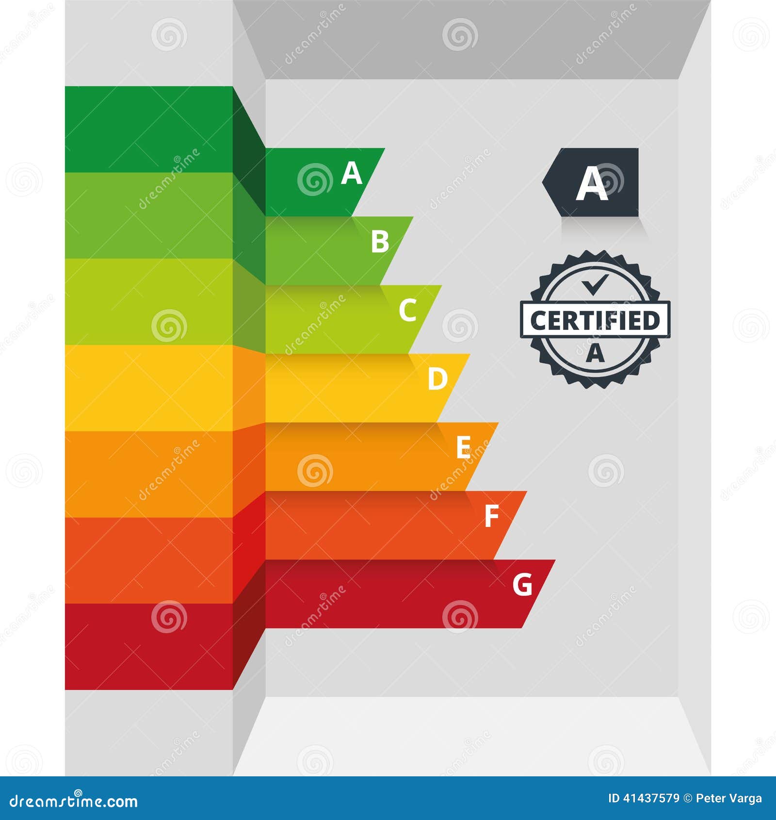 Energy Efficiency Classes Label Stock Vector - Illustration of building ...