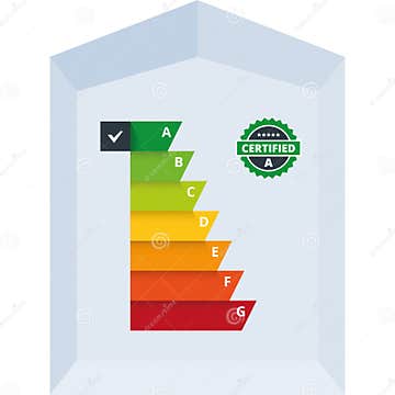 Energy Efficiency Classes Label Stock Vector - Illustration of house ...