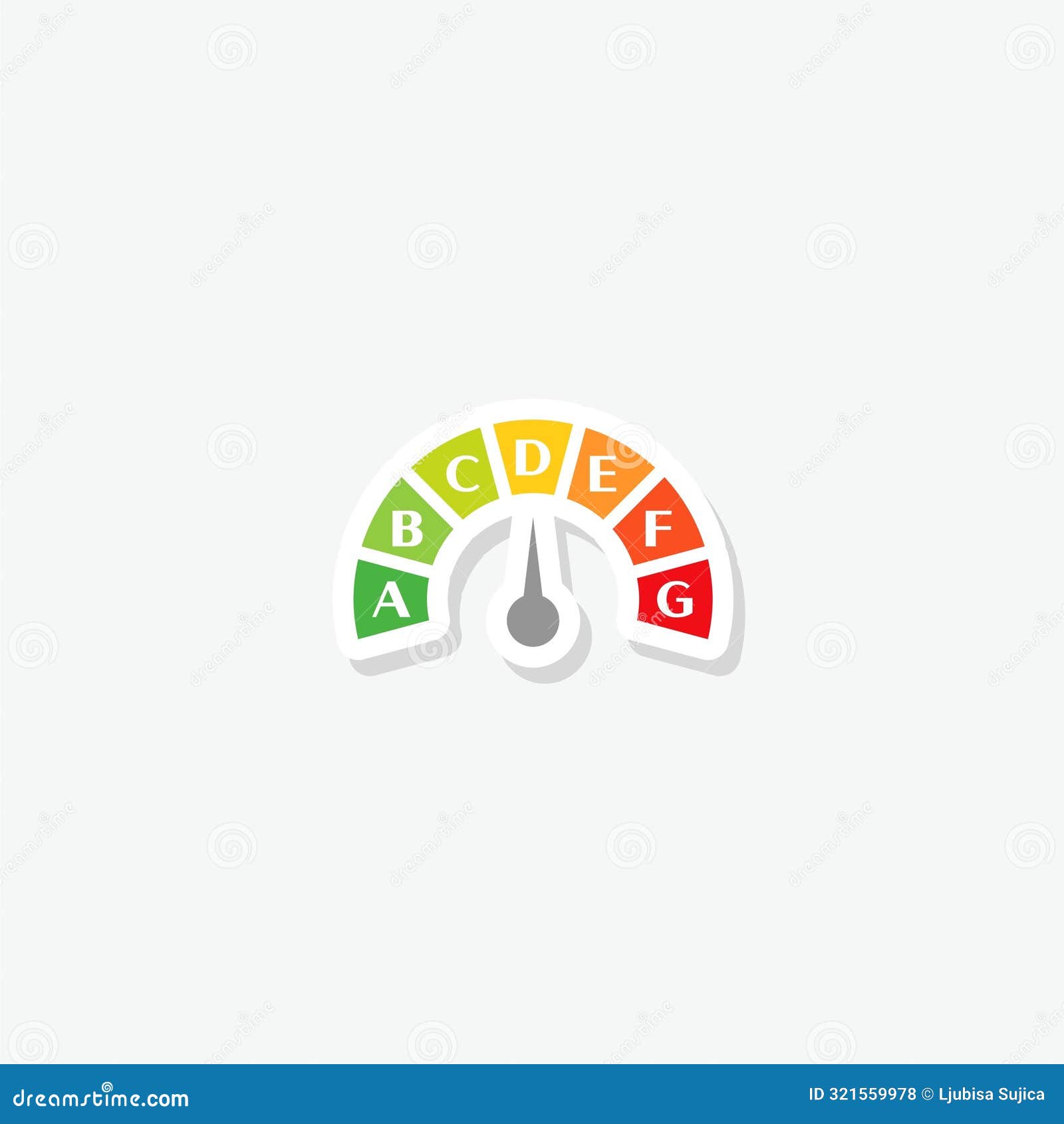 Energy Efficiency in Flat Style Icon Sticker Isolated on Gray ...