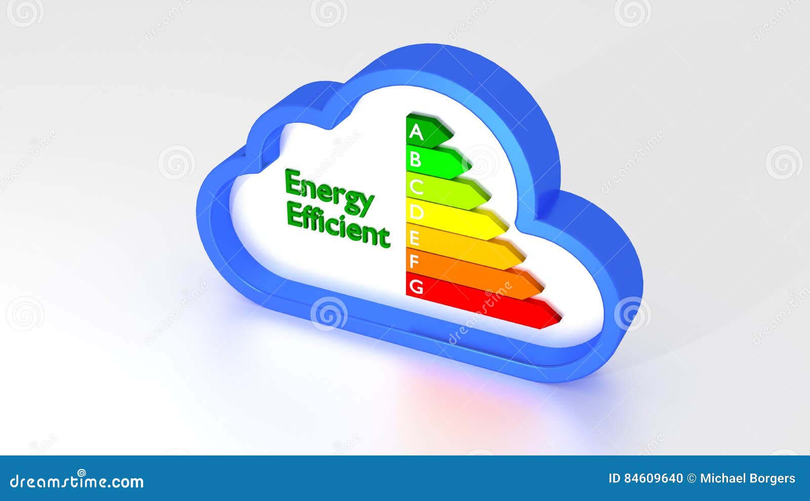 Energy Efficiency Graph Inside of a Blue Cloud Symbol Stock ... Energy Efficiency Graph Inside of a Blue Cloud Symbol Stock ...