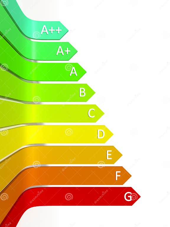 Energy efficiency graphic stock illustration. Illustration of chart ...