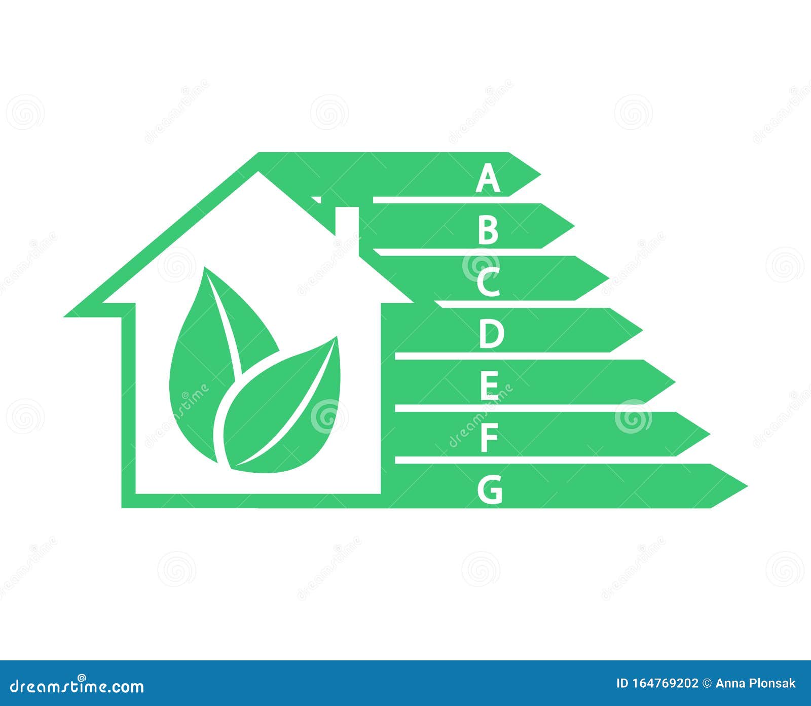Energy Efficiency Home. Energy Class Rating Stock Illustration ...