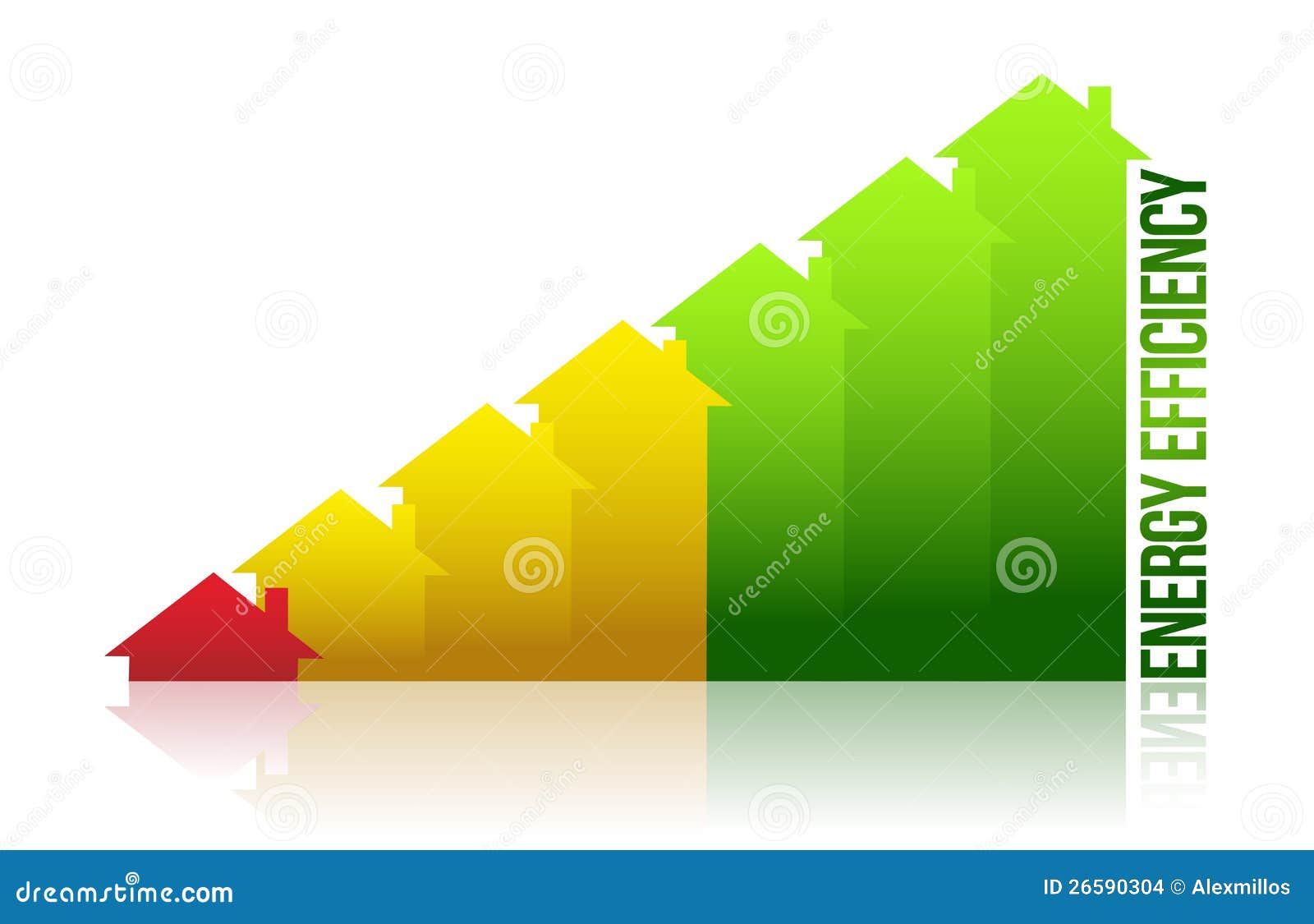 Energy Efficiency House Graph Stock Illustration - Illustration of ...