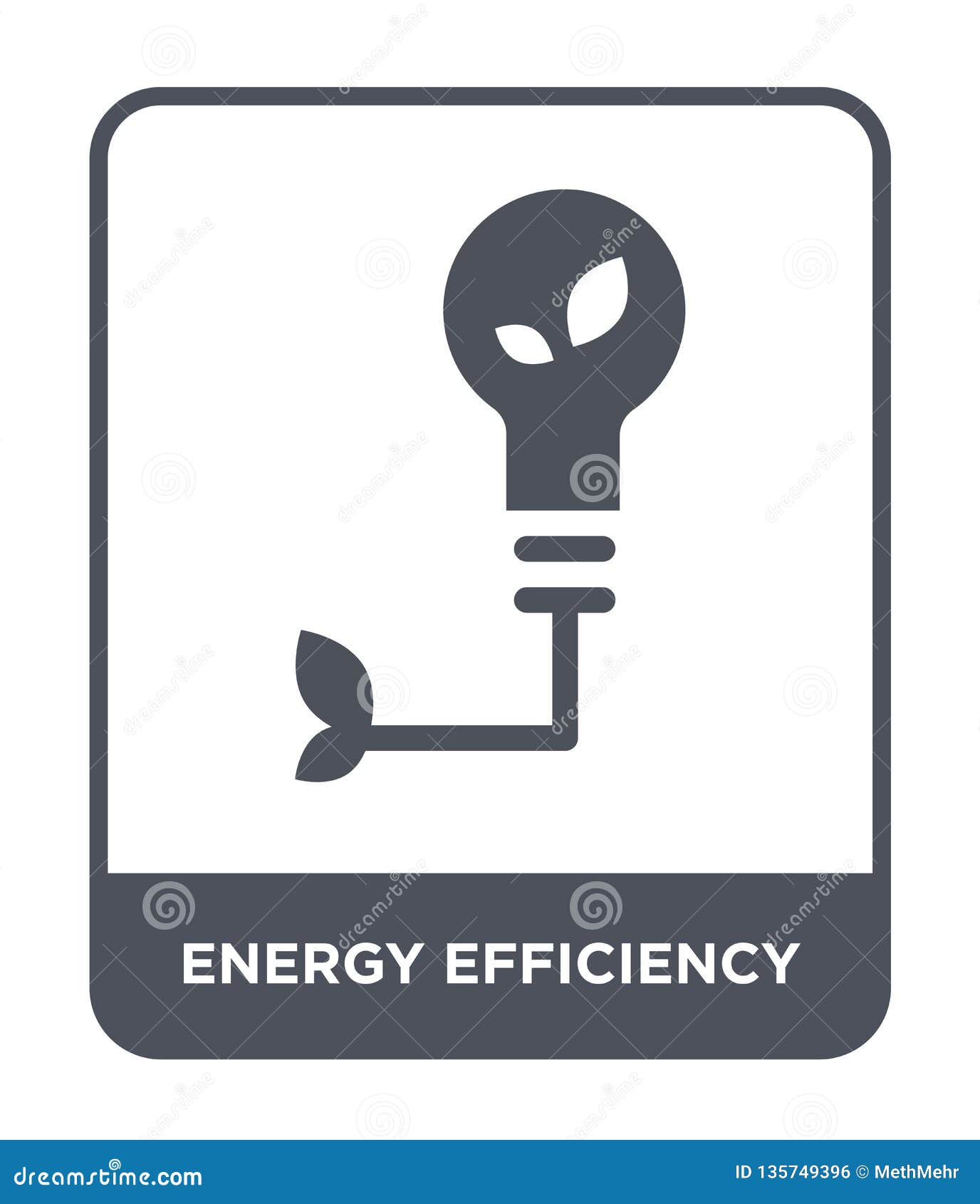 Energy Efficiency Icon in Trendy Design Style. Energy Efficiency Icon ...