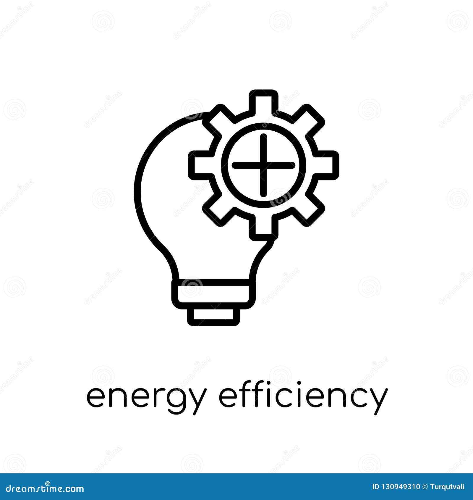 Energy Efficiency Icon. Trendy Modern Flat Linear Vector Energy Stock ...