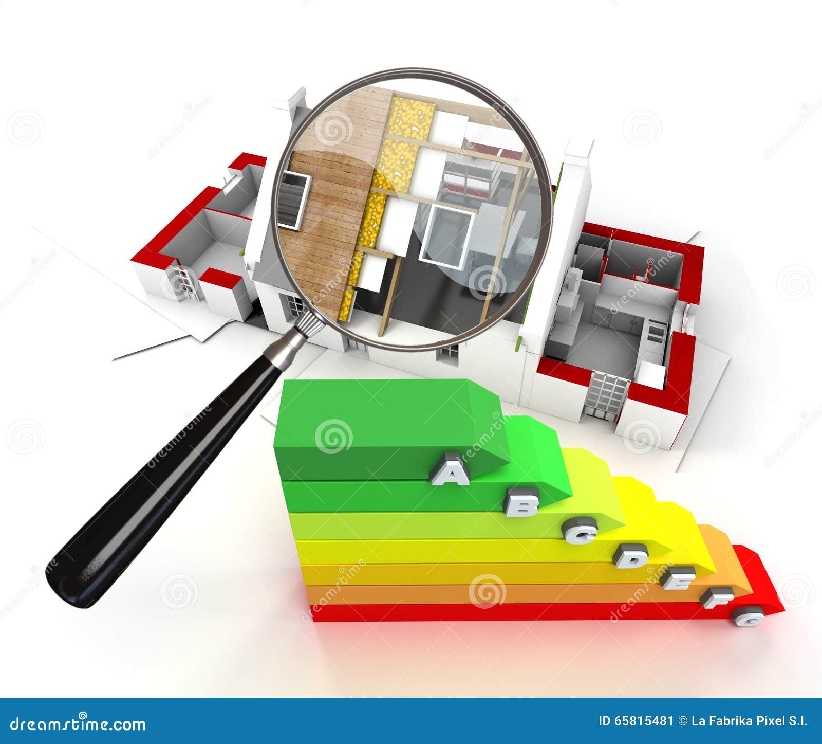 Energy Efficiency Inspection Stock Illustration - Illustration of ...