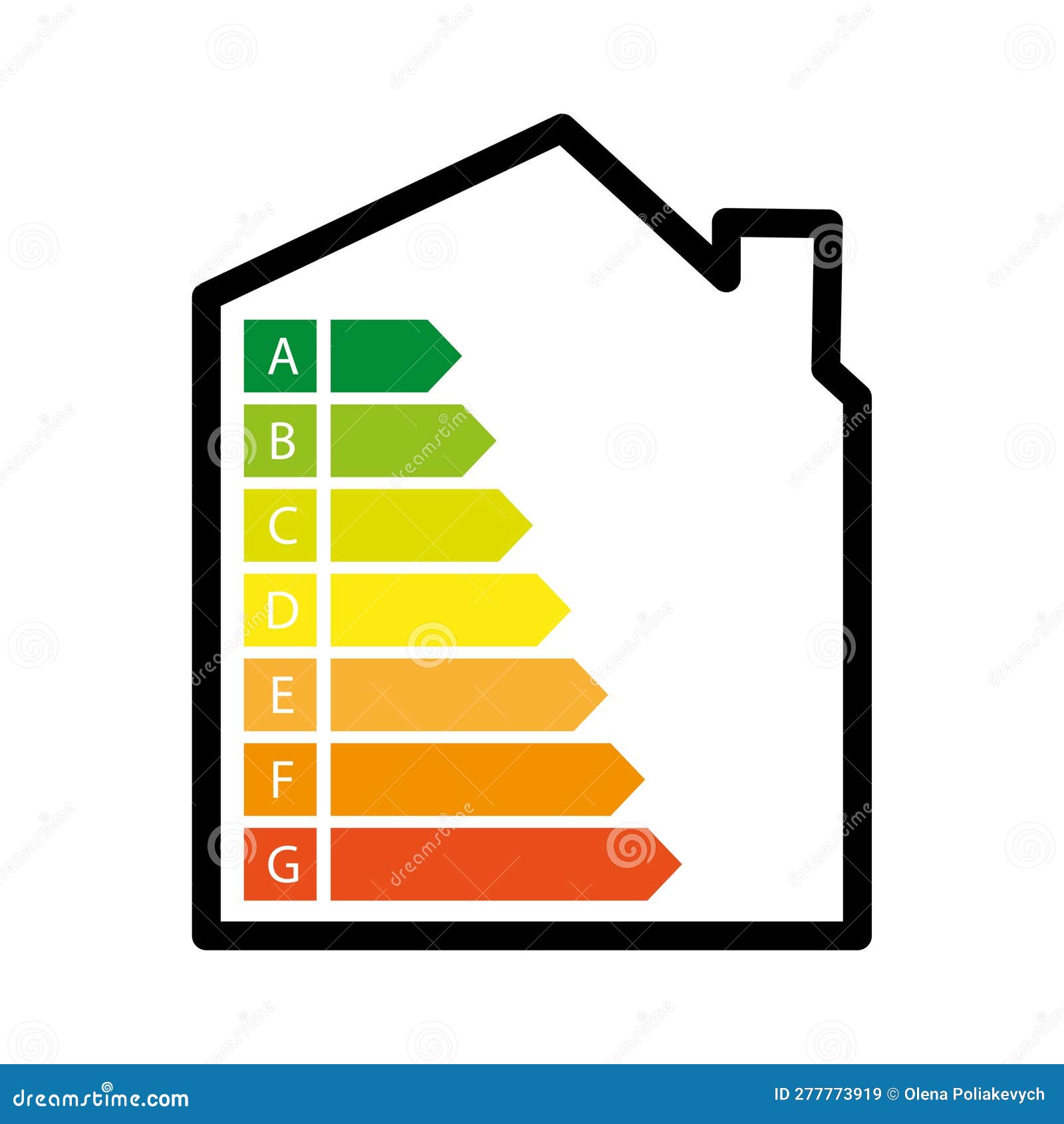 Energy Efficiency Label on White Background. Energy Saving Label ...