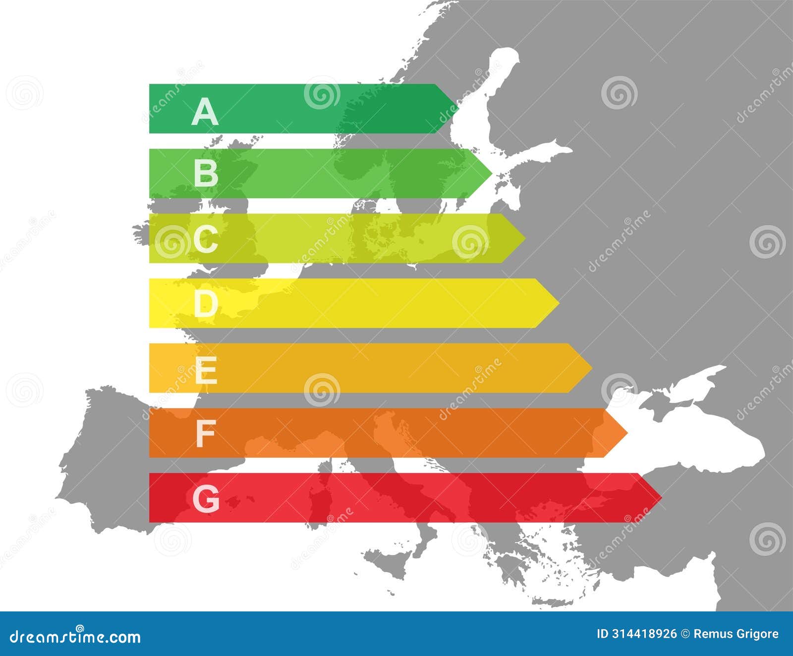 Energy Efficiency Labels on Europe Map - Cdr Format Stock Vector ... Energy Efficiency Labels on Europe Map - Cdr Format Stock Vector ...