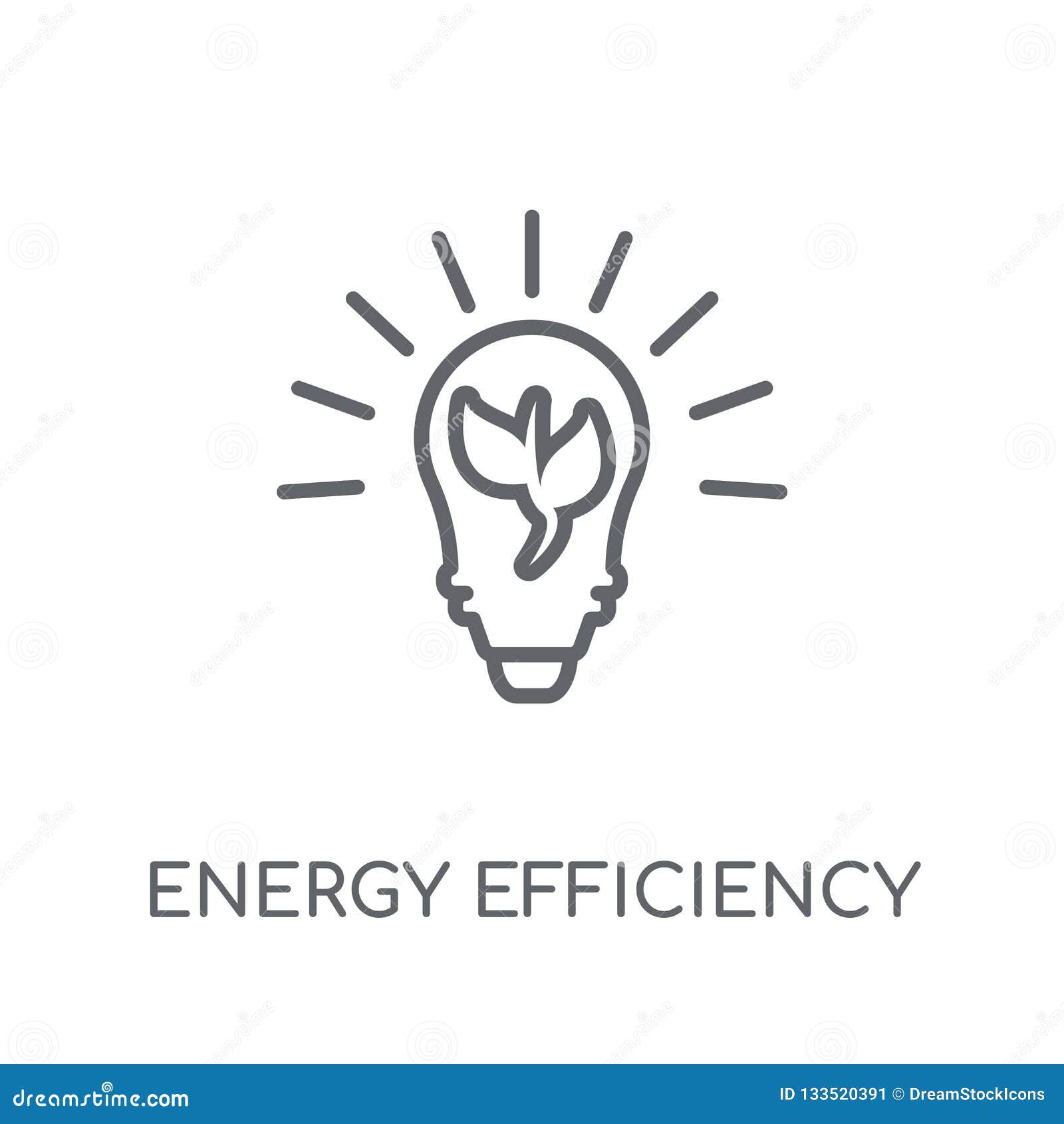 Energy Efficiency Linear Icon. Modern Outline Energy Efficiency Stock ...