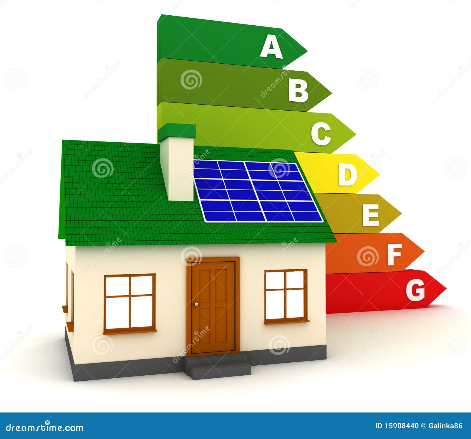 Energy Efficiency Rating stock illustration. Illustration of label ...