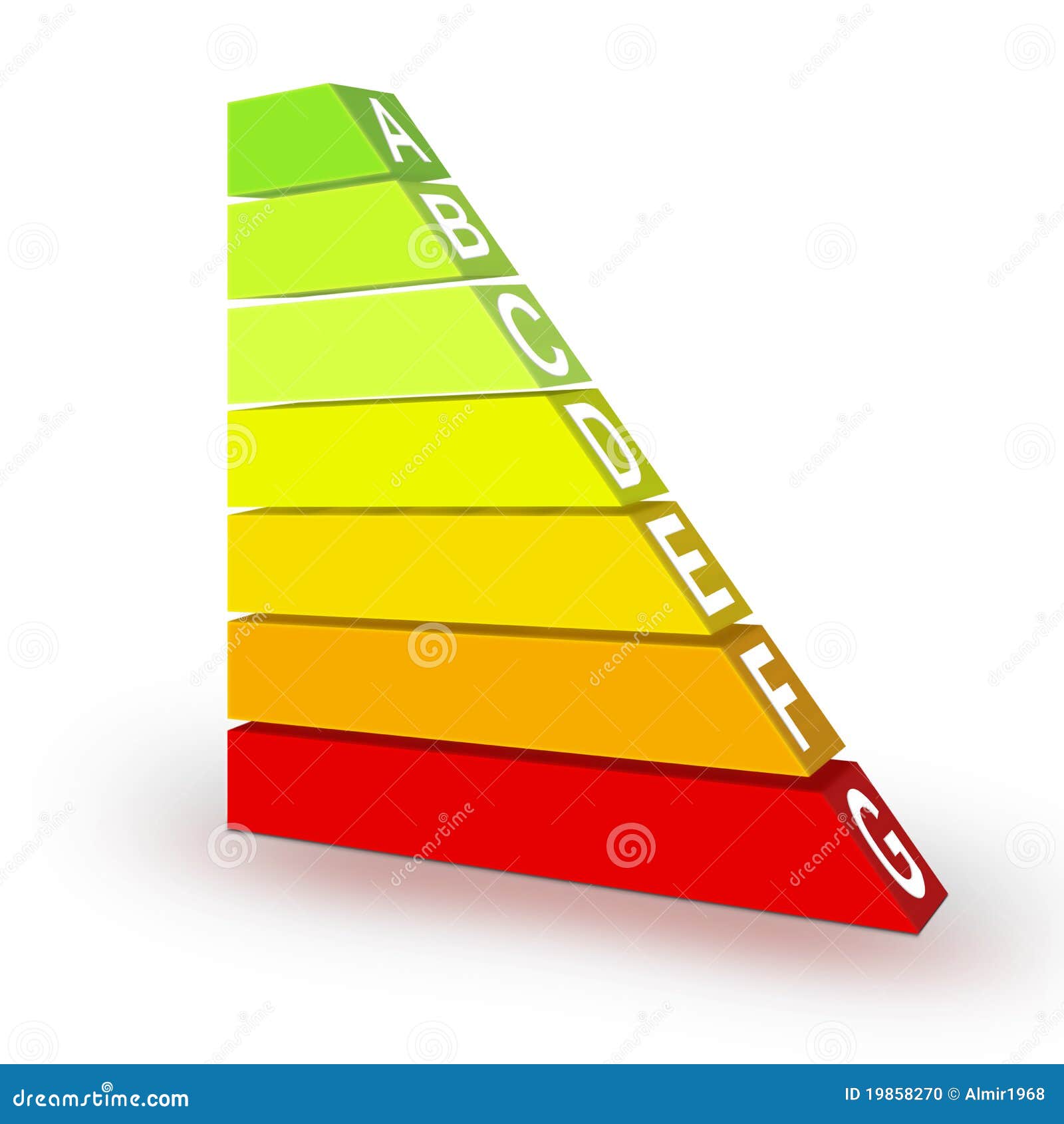 Energy efficiency scale stock illustration. Illustration of procedure ...