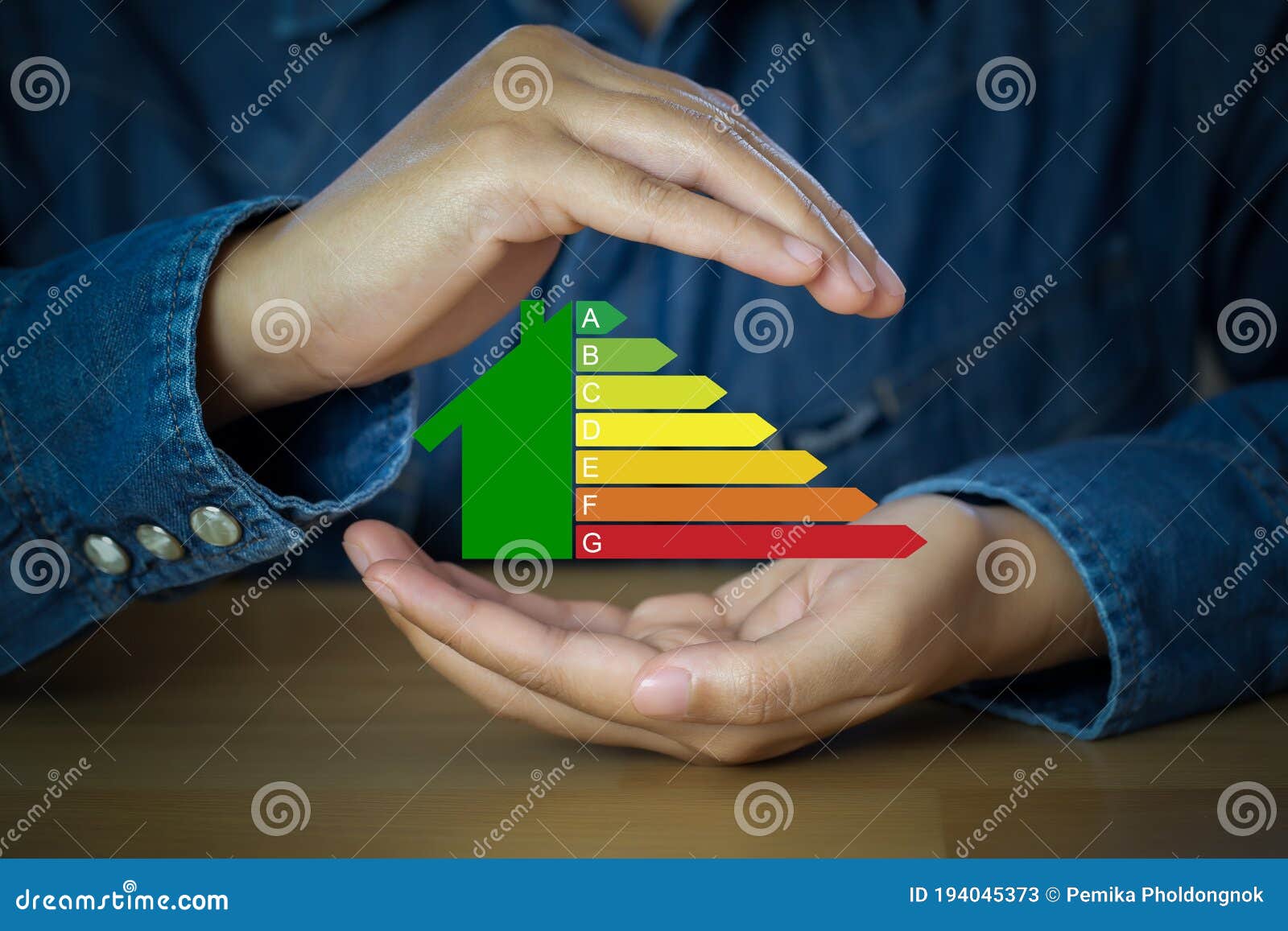 Energy Efficiency Symbol, Concept Saving Energy and Green Energy Stock ...