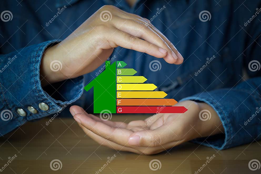 Energy Efficiency Symbol, Concept Saving Energy and Green Energy Stock ...