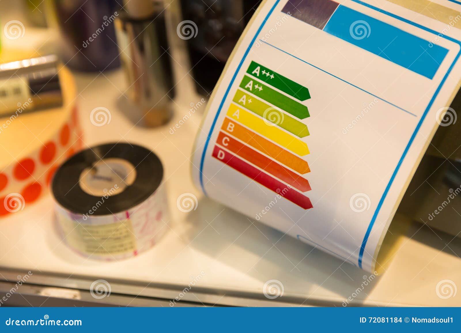 Energy efficiency tag stock photo. Image of label, efficient - 72081184