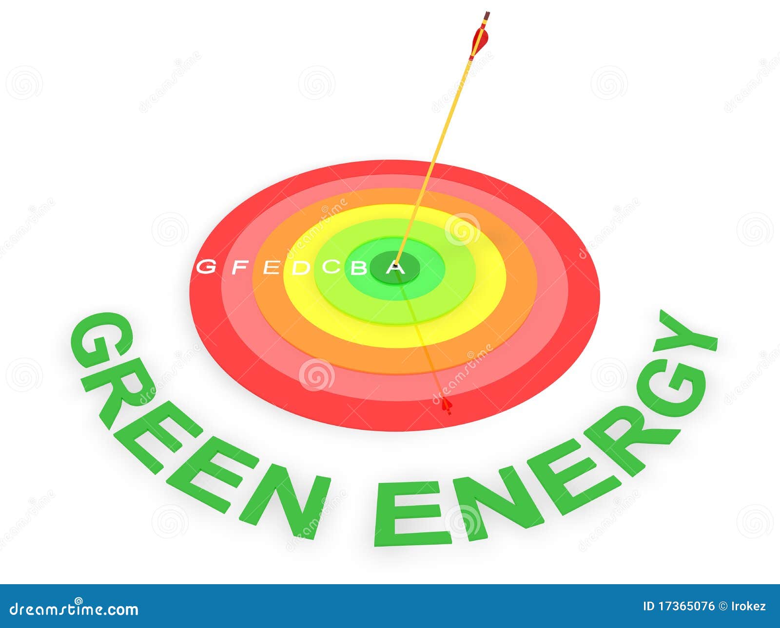 Energy Efficiency Target stock illustration. Illustration of arrow ...