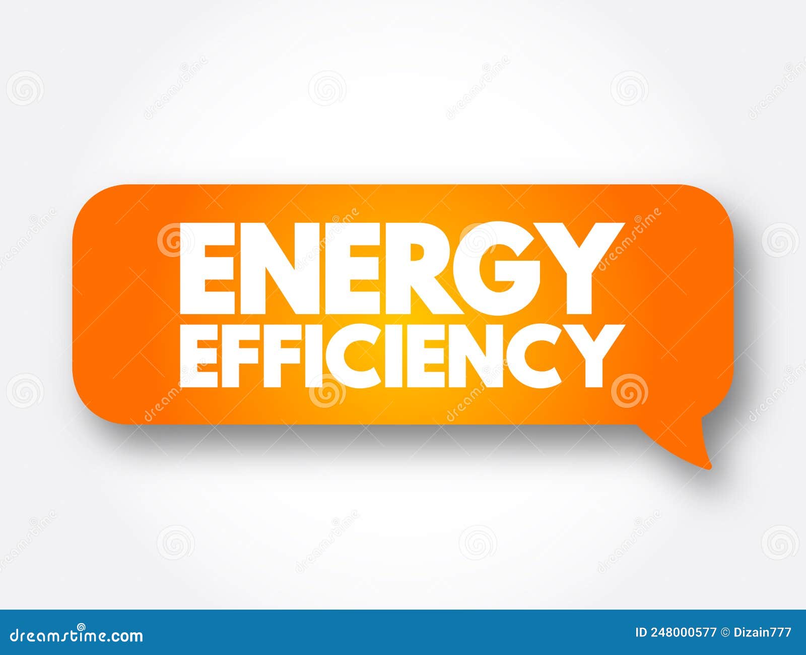 Energy Efficiency Text Message Bubble, Concept Background Stock ...