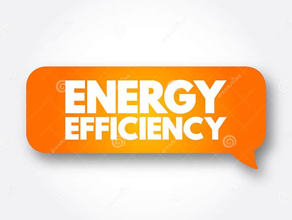 Energy Efficiency Text Message Bubble, Concept Background Stock ...